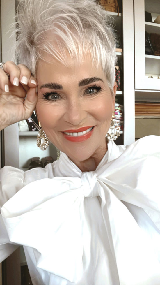 HOW TO WEAR A BOW SHIRT | HOLIDAY STYLE - Chic Over 50